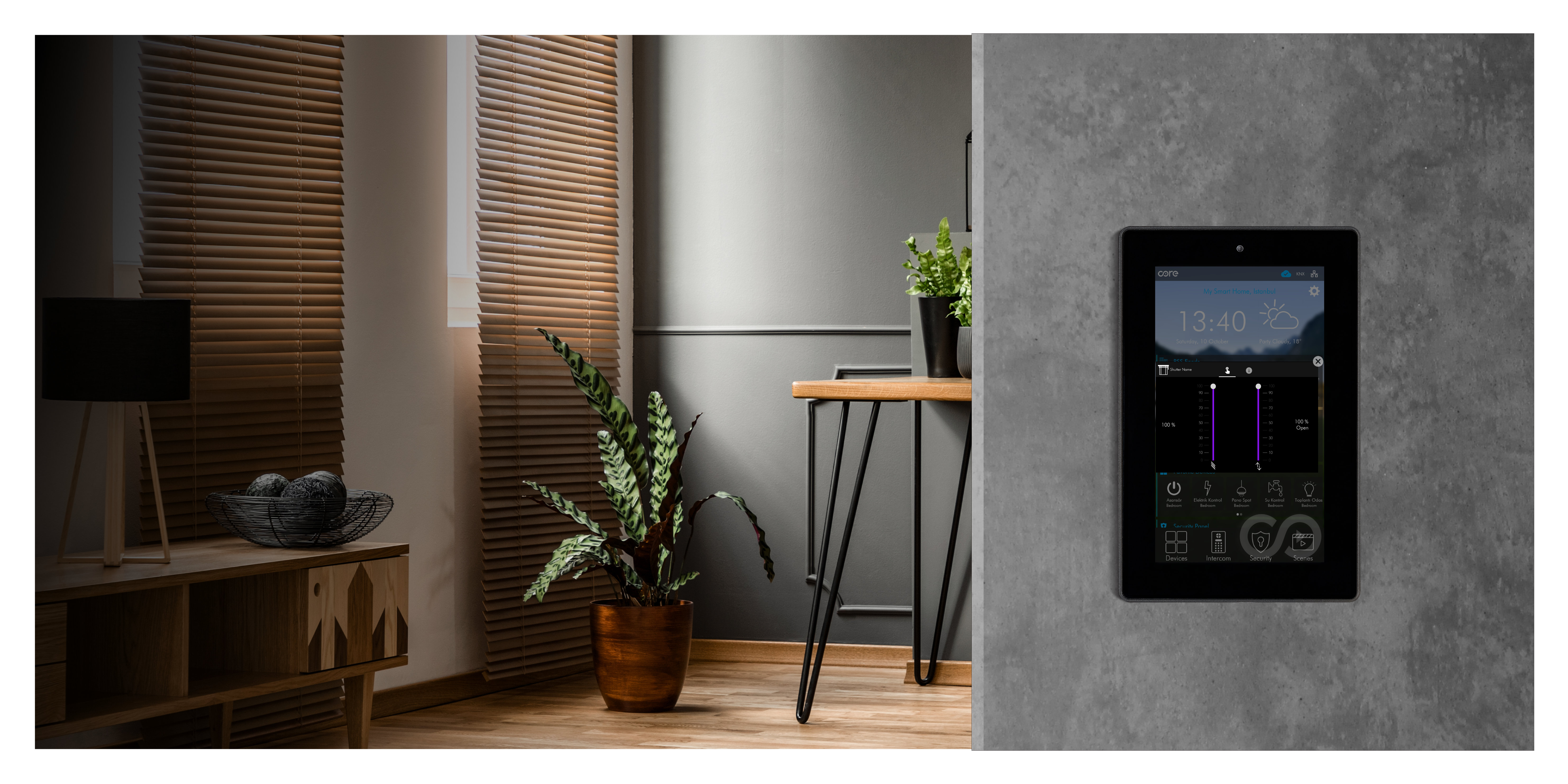 7" Panel mit KNX Software